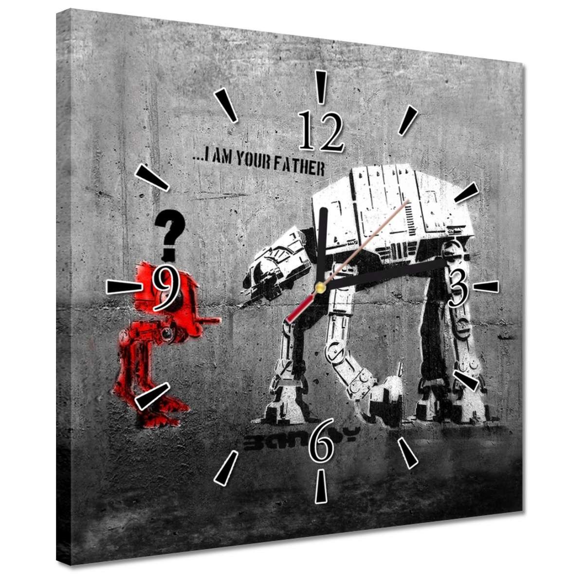 Zegar 30x30cm Banksy I am your father - Inna marka | Sklep EMPIK.COM