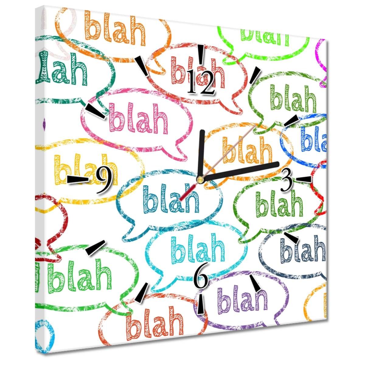 Zegar 30x30cm Blah Blah Blah Blah Blah - ZeSmakiem | Sklep EMPIK.COM