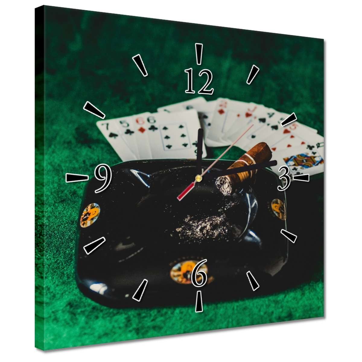 Zegar 30x30cm Cygaro Karty Kasyno Gra - ZeSmakiem | Sklep EMPIK.COM