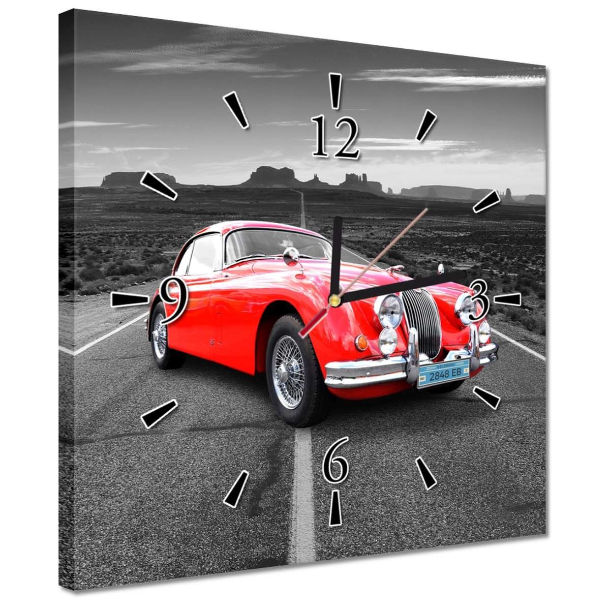 Zegar 30x30cm Czerwone auto Autostrada - ZeSmakiem | Sklep EMPIK.COM