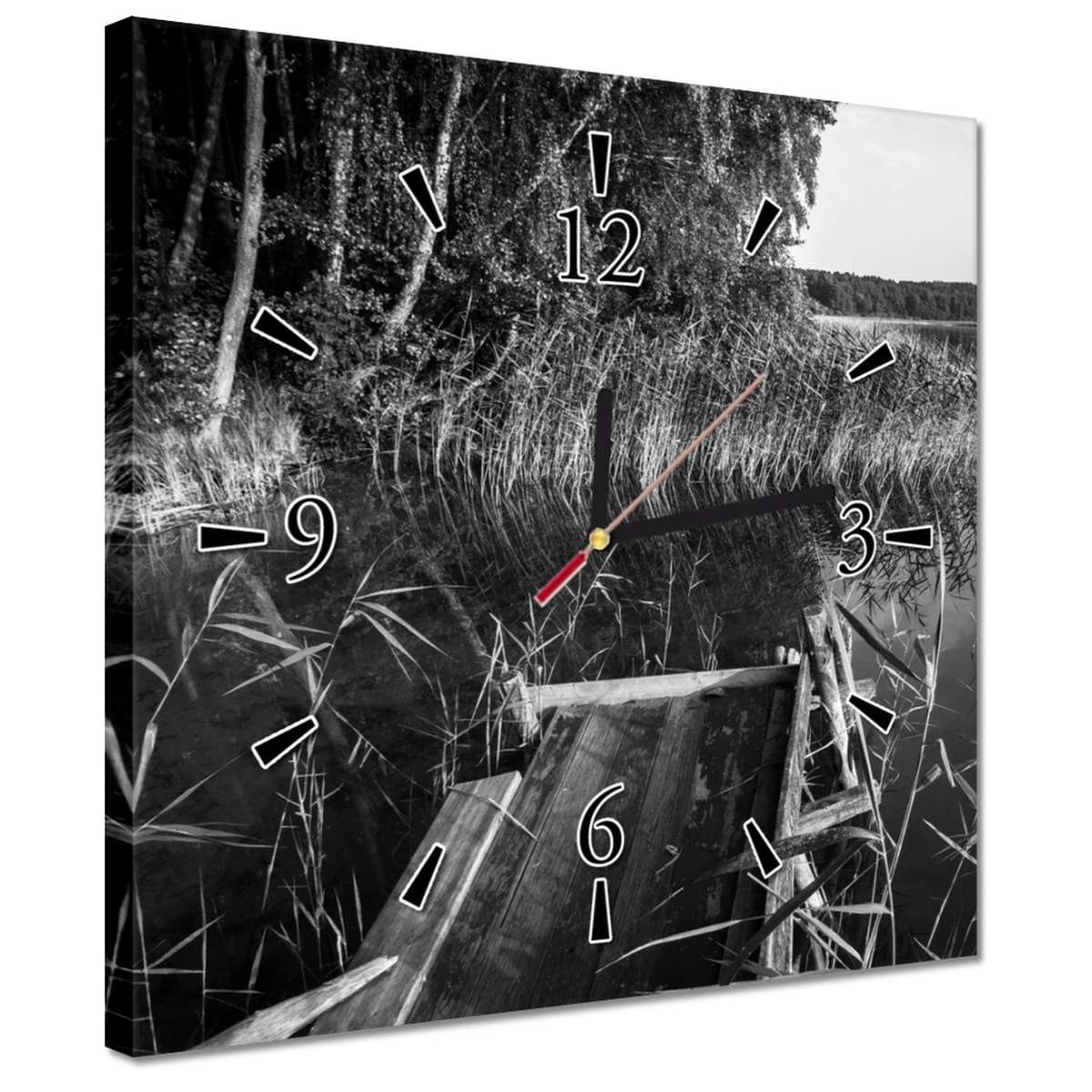 Zegar 30x30cm Fotka z wędkowania - ZeSmakiem | Sklep EMPIK.COM