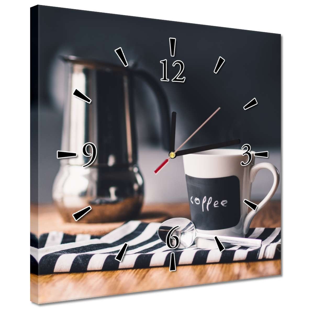 Zegar 30x30cm Kawa o poranku - ZeSmakiem | Sklep EMPIK.COM