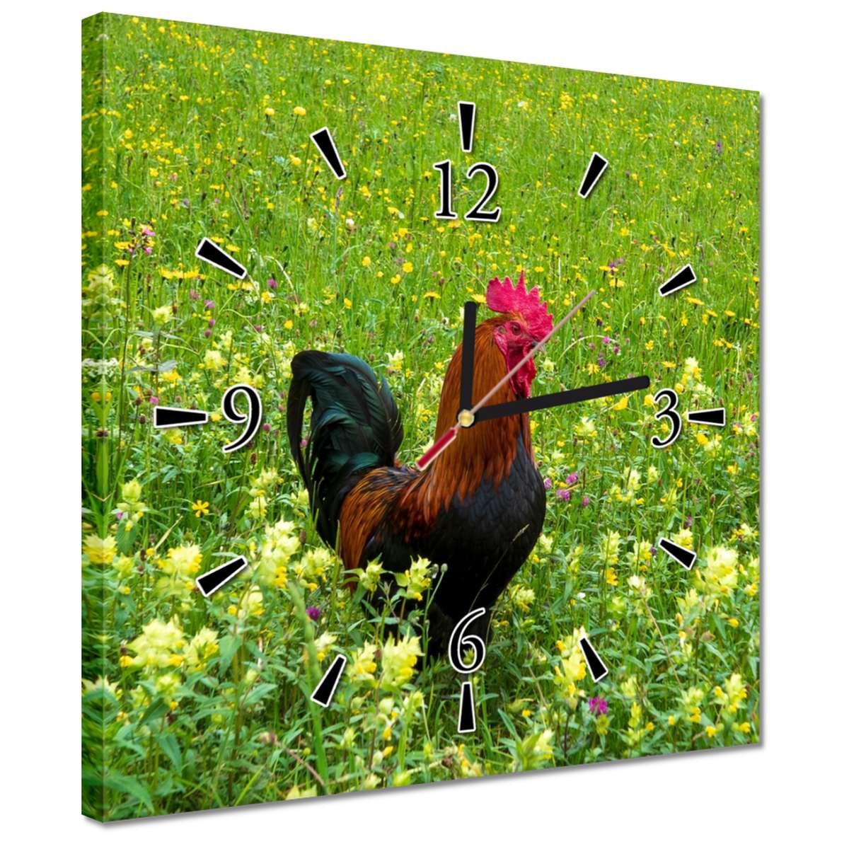 Zegar 30x30cm Kogut Kogucik na łące - ZeSmakiem | Sklep EMPIK.COM
