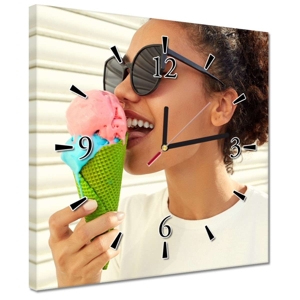 Zegar 30x30cm Kolorowe lody Lodzik - ZeSmakiem | Sklep EMPIK.COM