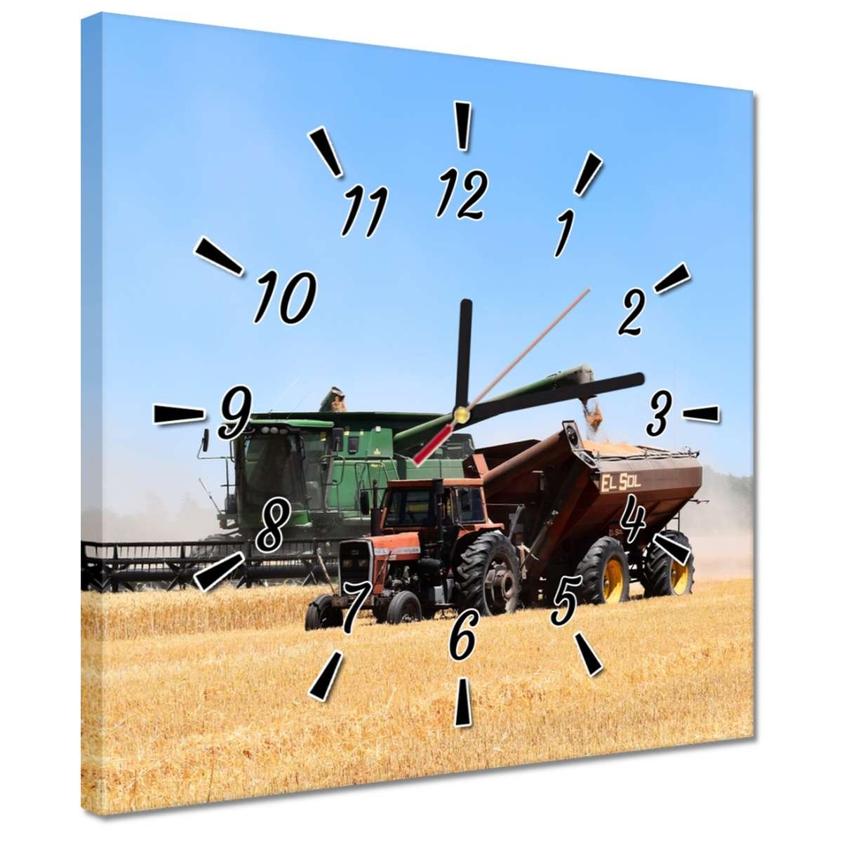Zegar 30x30cm Kombajn podczas żniw - ZeSmakiem | Sklep EMPIK.COM