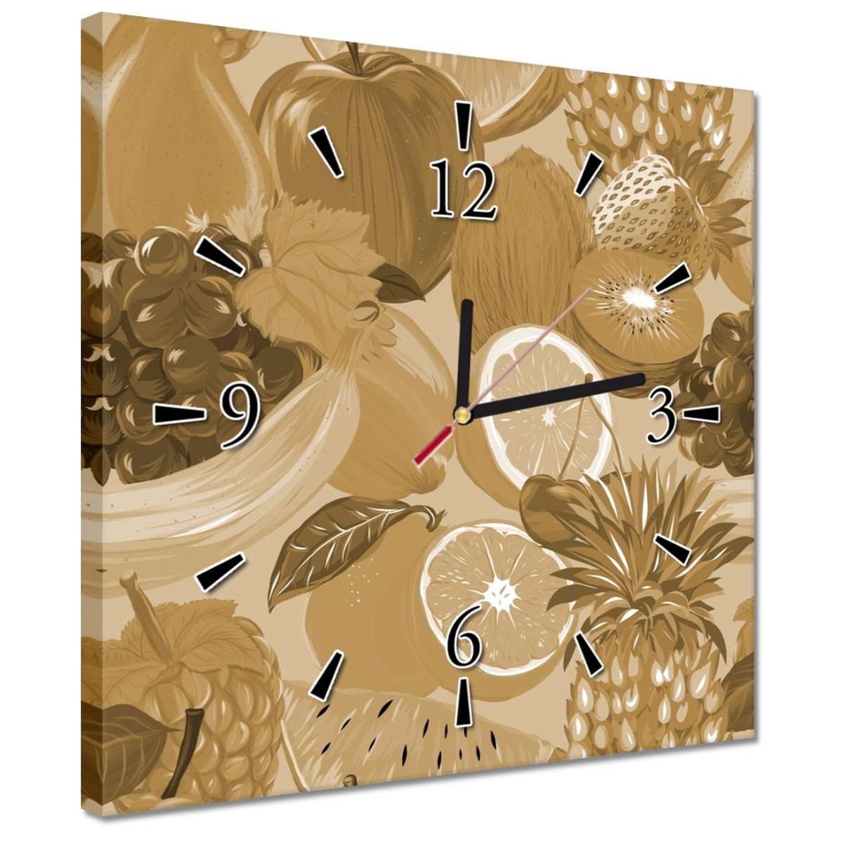 Zegar 30x30cm Owoce w odcieniach sepii - ZeSmakiem | Sklep EMPIK.COM