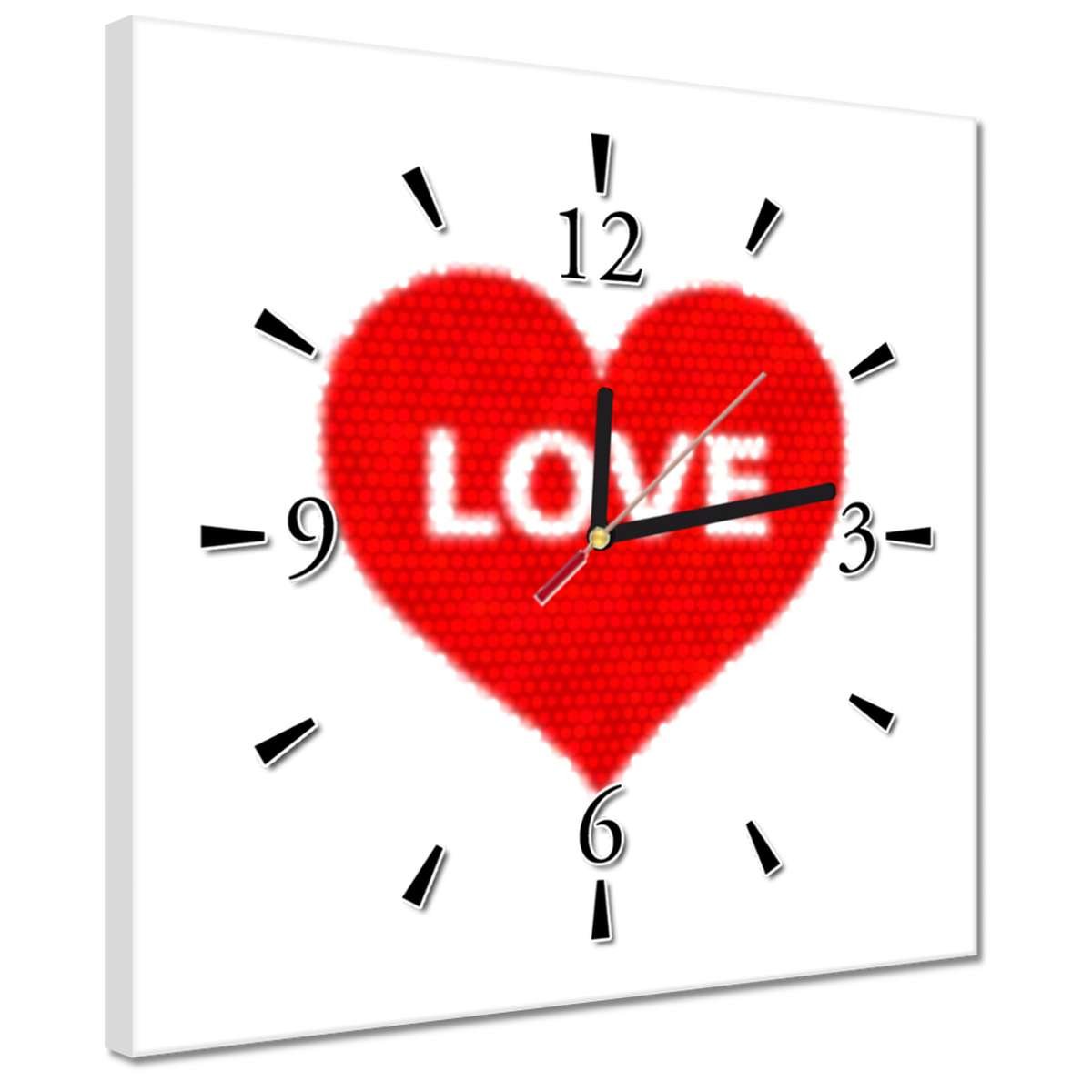 Zegar 30x30cm Serce Love - ZeSmakiem | Sklep EMPIK.COM