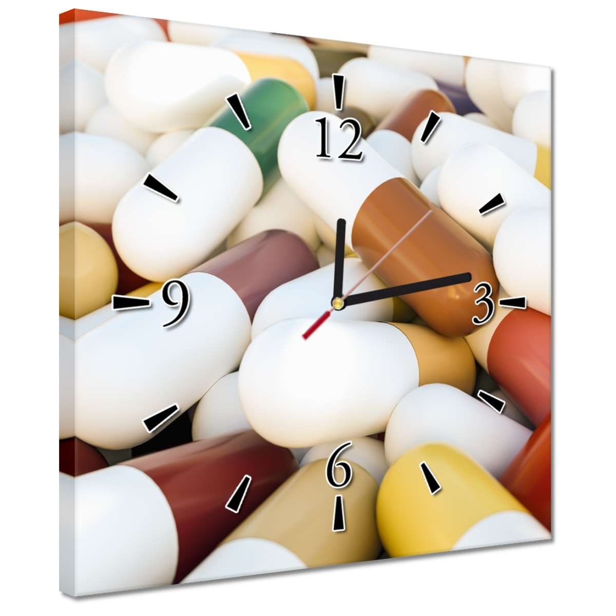 Zegar 30x30cm Sterta medycznych piguł - ZeSmakiem | Sklep EMPIK.COM