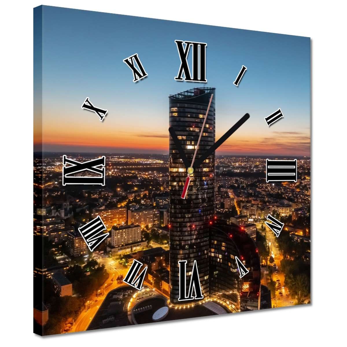 Zegar 30x30cm Wrocław noc panorama - ZeSmakiem | Sklep EMPIK.COM