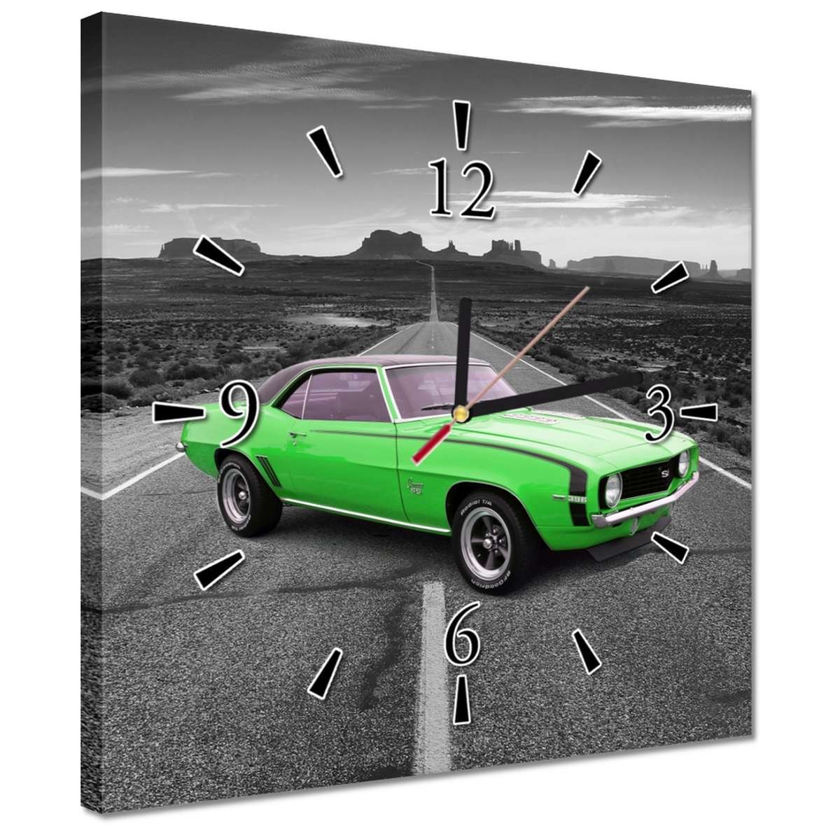 Zegar 30x30cm Zielone auto Autostrada - ZeSmakiem | Sklep EMPIK.COM