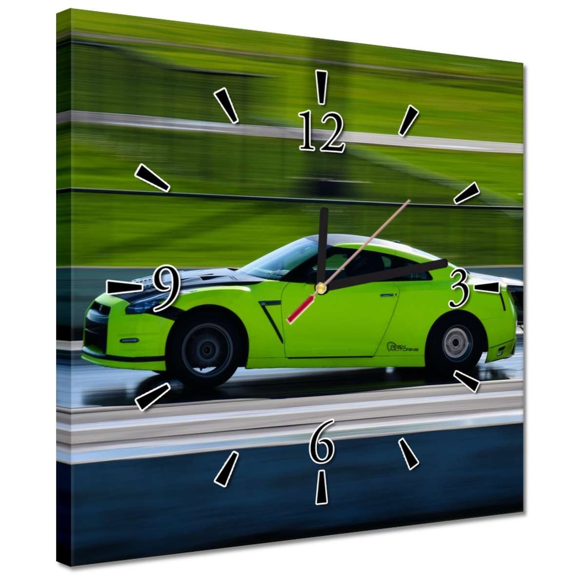 Zegar 30x30cm Zielone sportowe auto - ZeSmakiem | Sklep EMPIK.COM