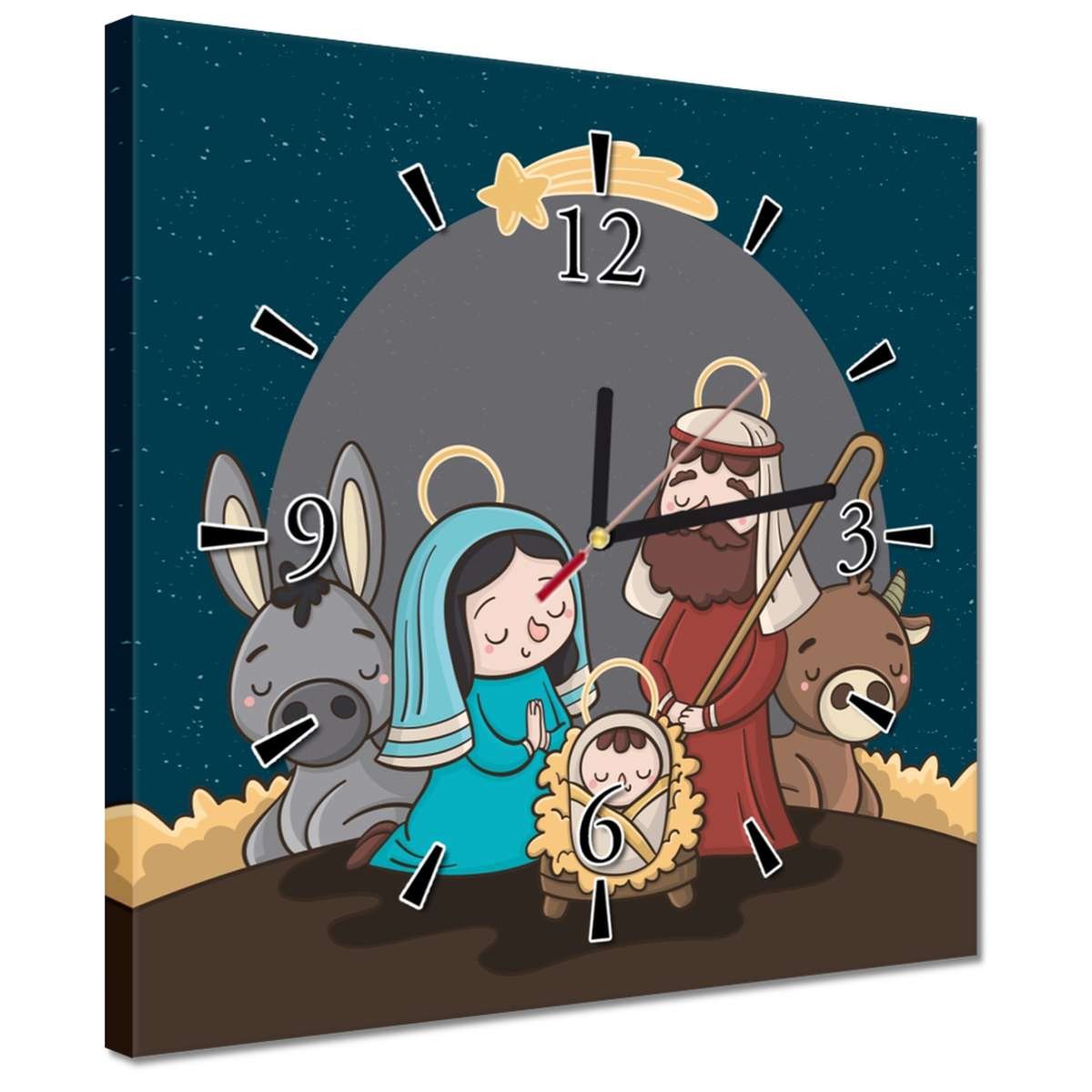 Zegar 30x30cm Żłóbek Stajenka Jezusek - ZeSmakiem | Sklep EMPIK.COM