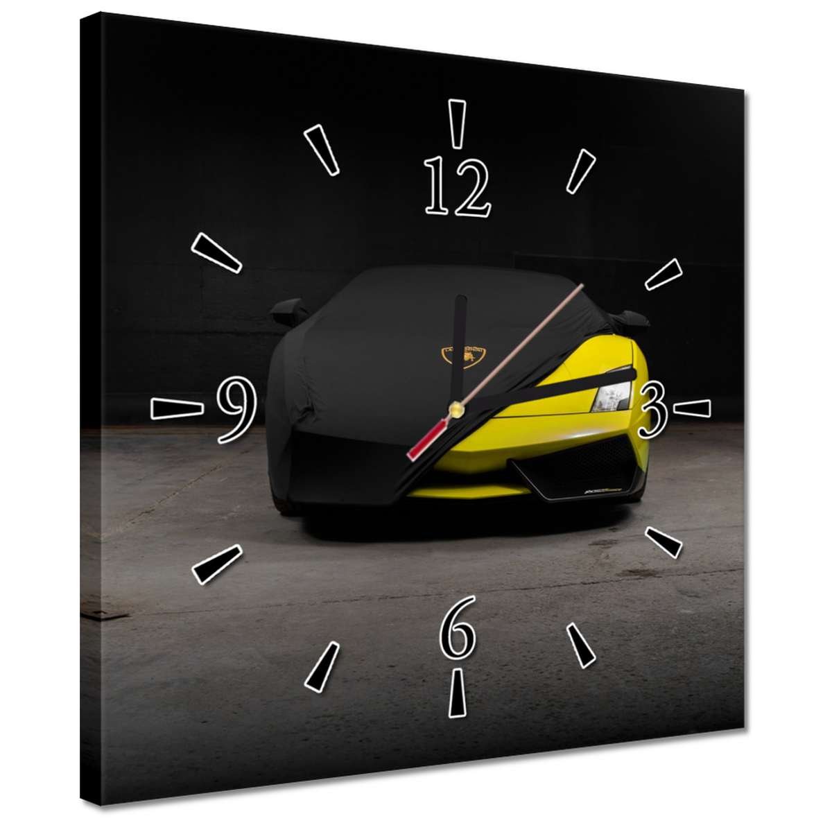 Zegar 30x30cm Żółte sportowe auto - ZeSmakiem | Sklep EMPIK.COM