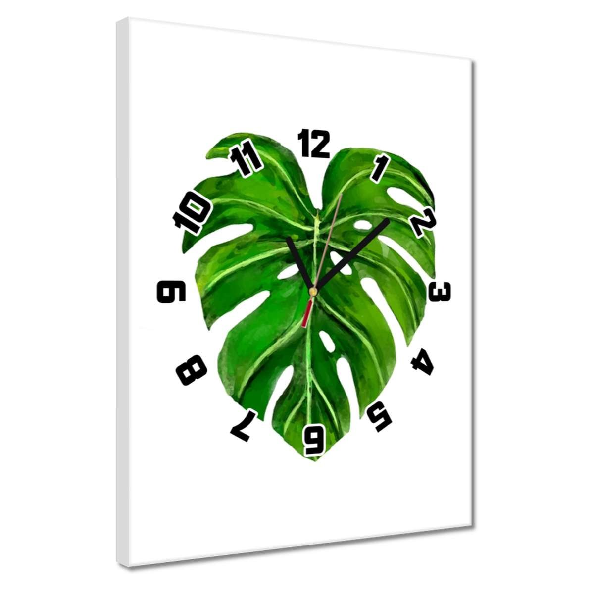 Zegar 30x40cm Liść monsery dziurawej - ZeSmakiem | Sklep EMPIK.COM