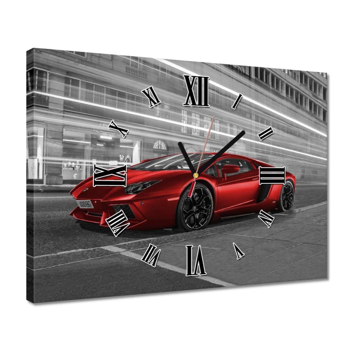 Zegar 40x30cm Czerwone Auto - ZeSmakiem | Sklep EMPIK.COM