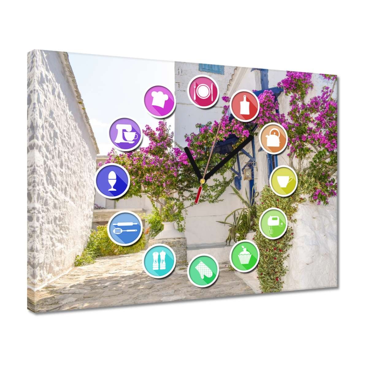 Zegar 40x30cm Grecja Santorini - ZeSmakiem | Sklep EMPIK.COM