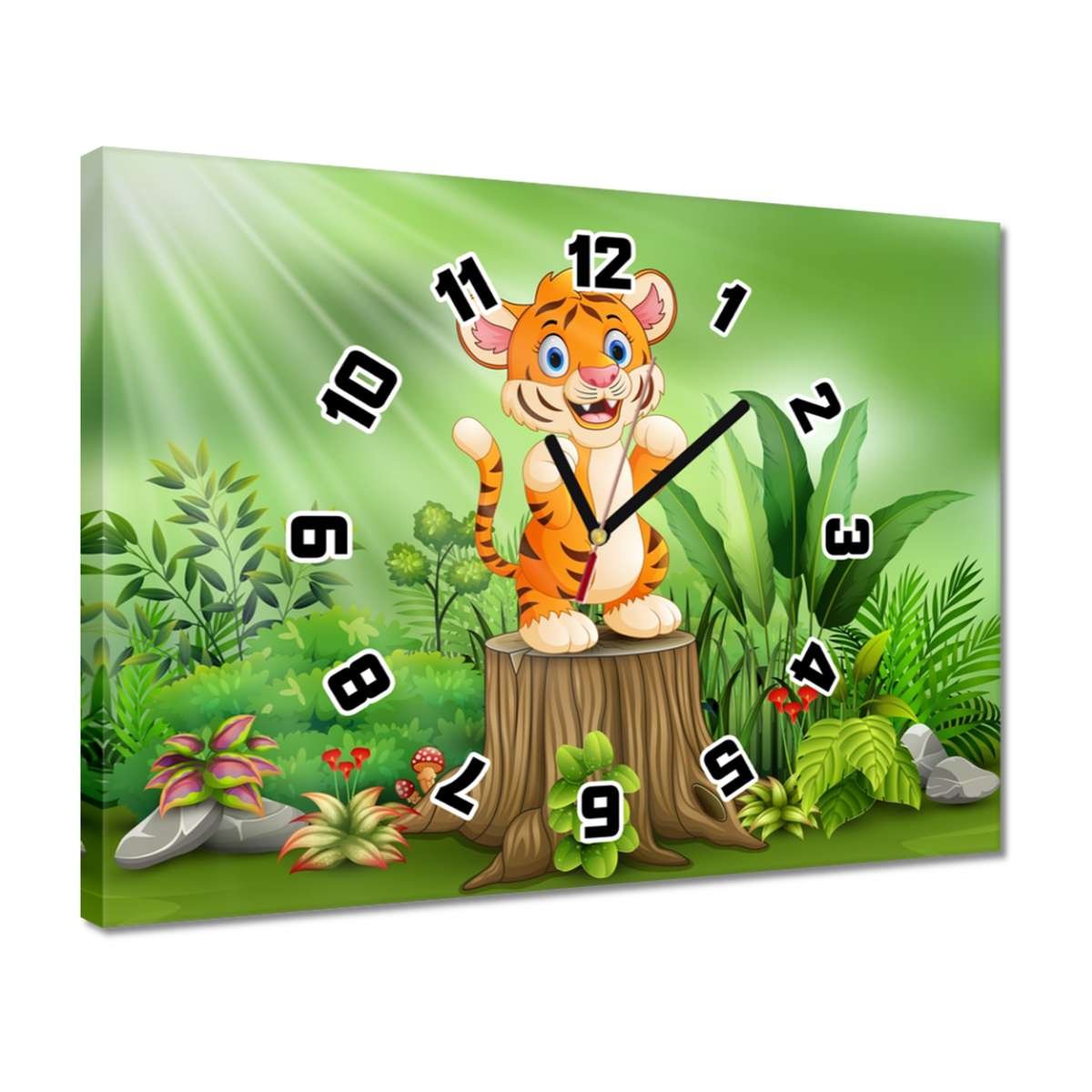 Zegar 40x30cm Wesoły tygrysek - ZeSmakiem | Sklep EMPIK.COM