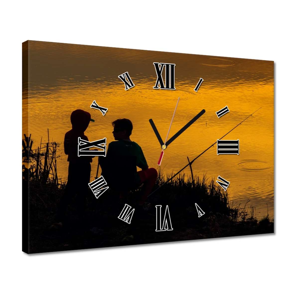 Zegar 40x30cm Zachód rybacy rzeka ryby - ZeSmakiem | Sklep EMPIK.COM