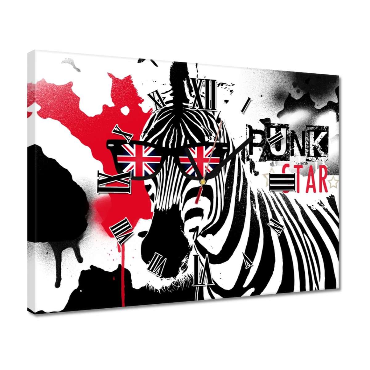 Zegar 40x30cm Zebra Punk Star Okulary - ZeSmakiem | Sklep EMPIK.COM