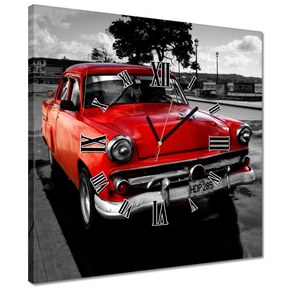 Zegar 40x40cm Kubańskie czerwone auto - ZeSmakiem | Sklep EMPIK.COM
