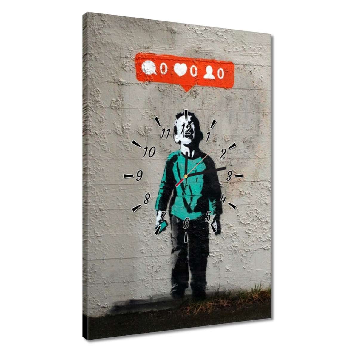 Zegar 40x60cm Banksy Zero like'ów - ZeSmakiem | Sklep EMPIK.COM