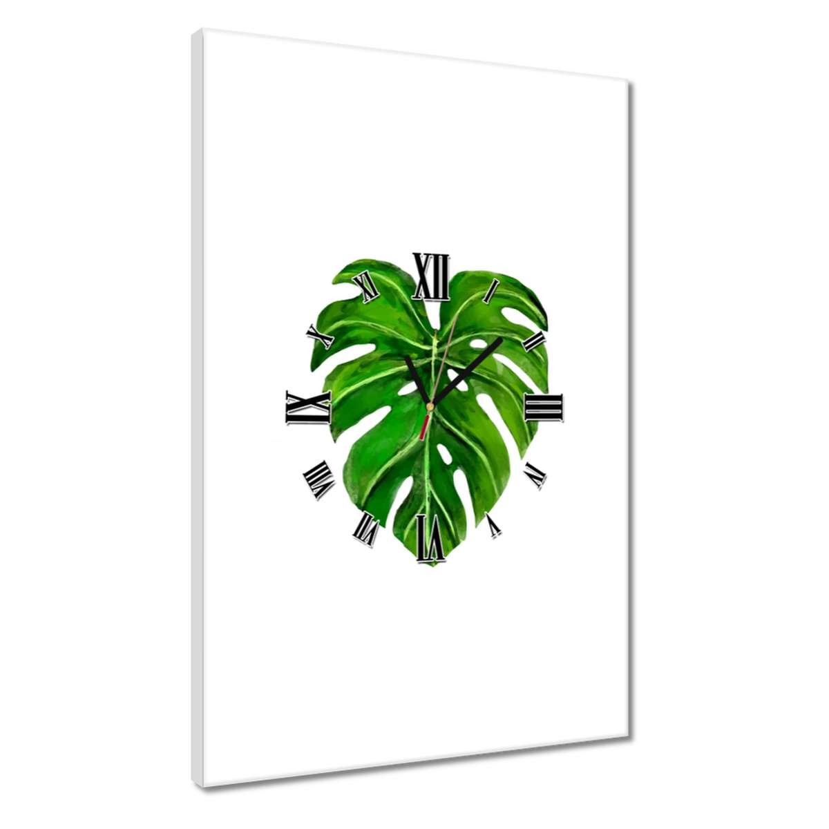 Zegar 40x60cm Liść monsery dziurawej - ZeSmakiem | Sklep EMPIK.COM