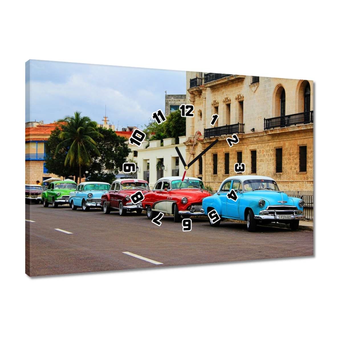 Zegar 60x40cm Kubańskie samochody - ZeSmakiem | Sklep EMPIK.COM