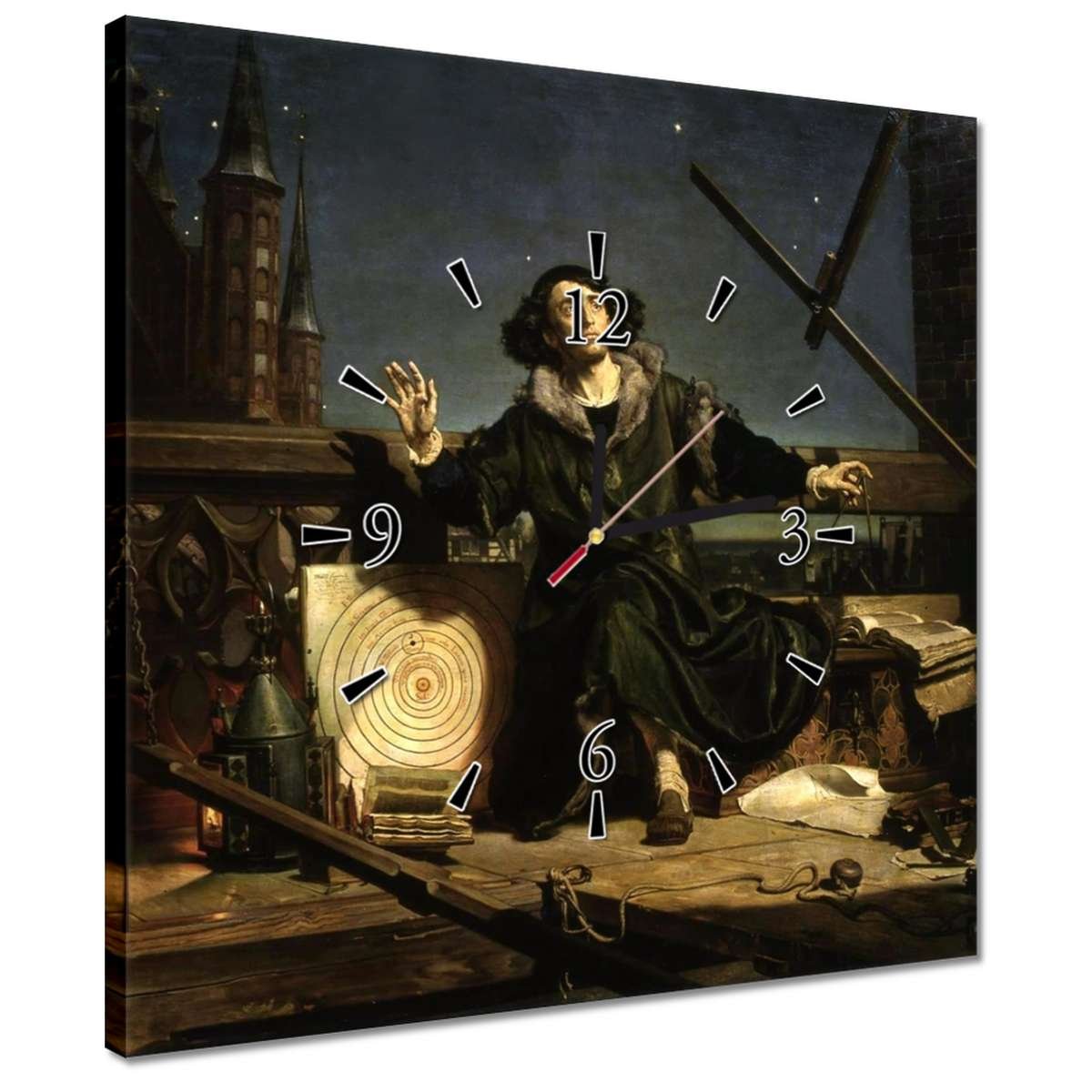 Zegar Astronom Mikołaj Kopernik, 40x40cm - ZeSmakiem | Sklep EMPIK.COM