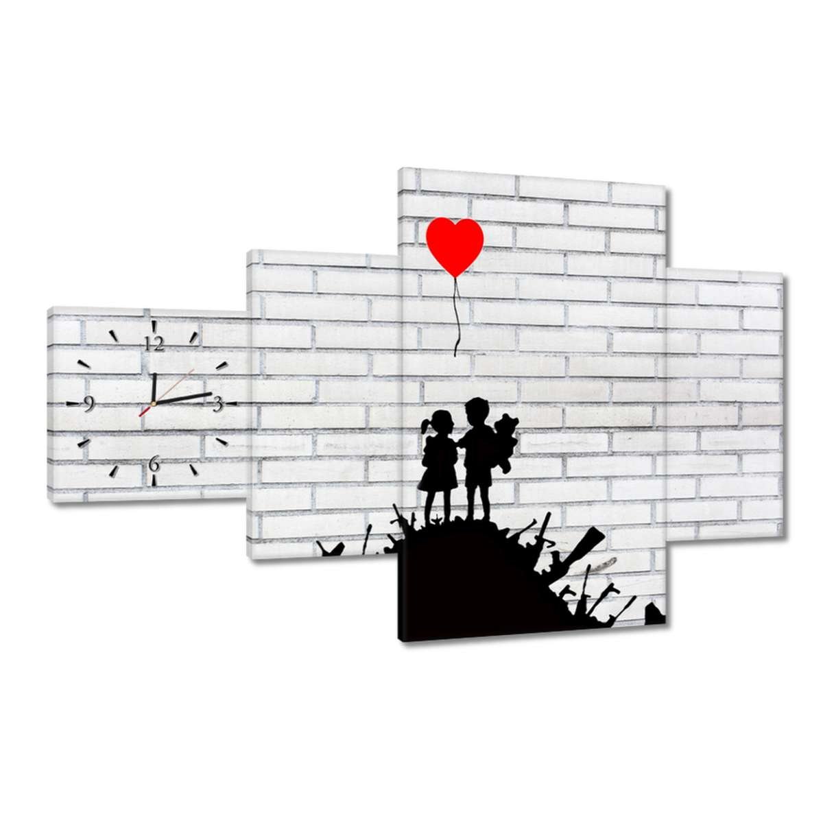 Zegar Banksy Sterta broni Balon, 130x80cm - ZeSmakiem | Sklep EMPIK.COM