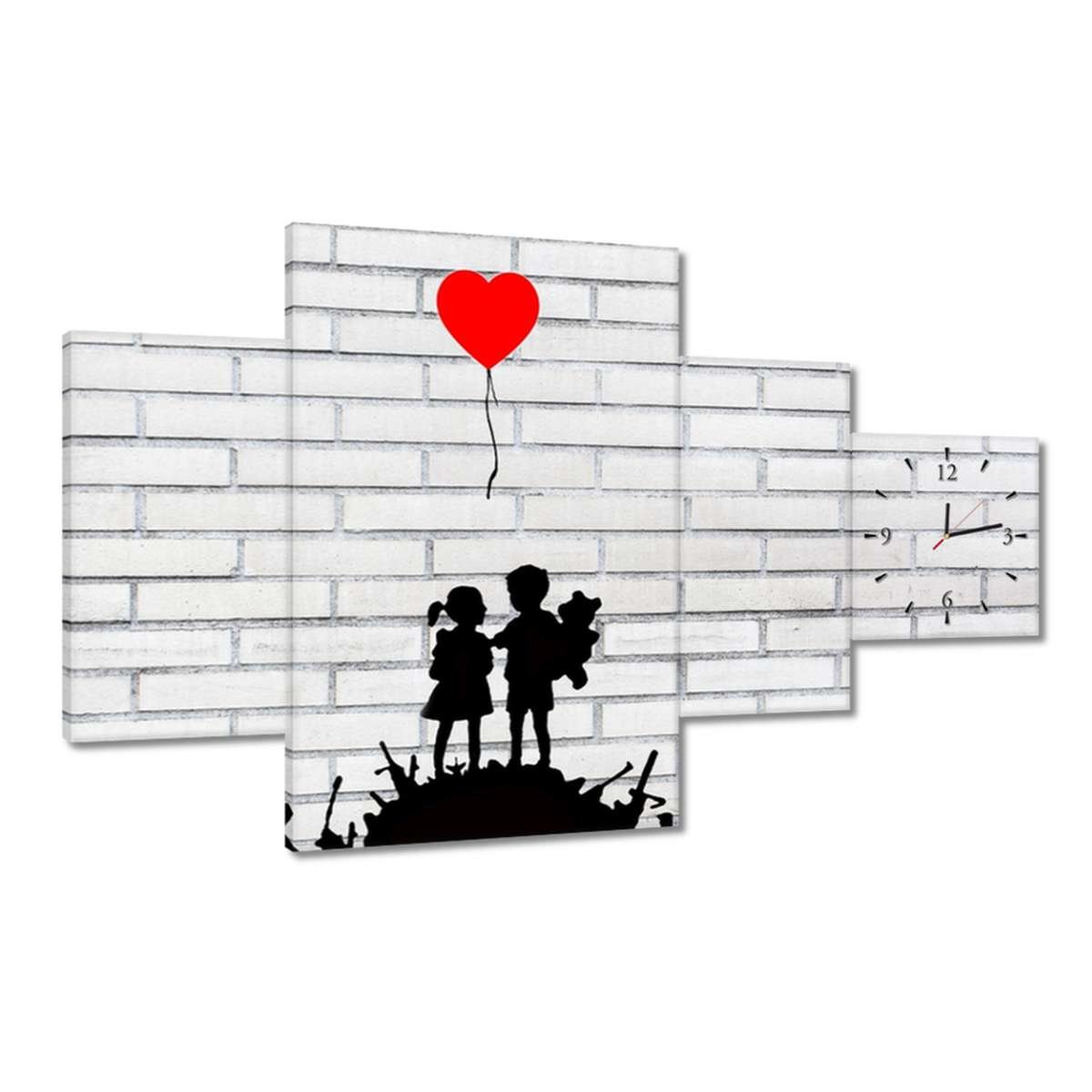 Zegar Banksy Sterta broni Balon, 130x80cm - ZeSmakiem | Sklep EMPIK.COM