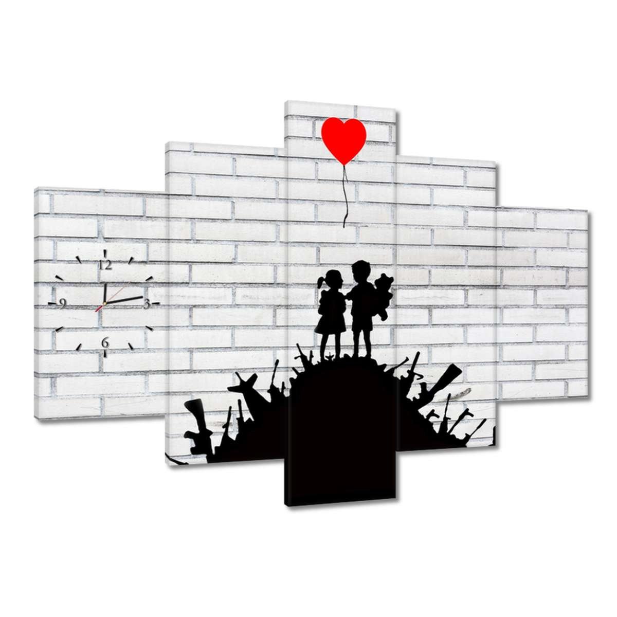 Zegar Banksy Sterta broni Balon, 150x105cm - ZeSmakiem | Sklep EMPIK.COM