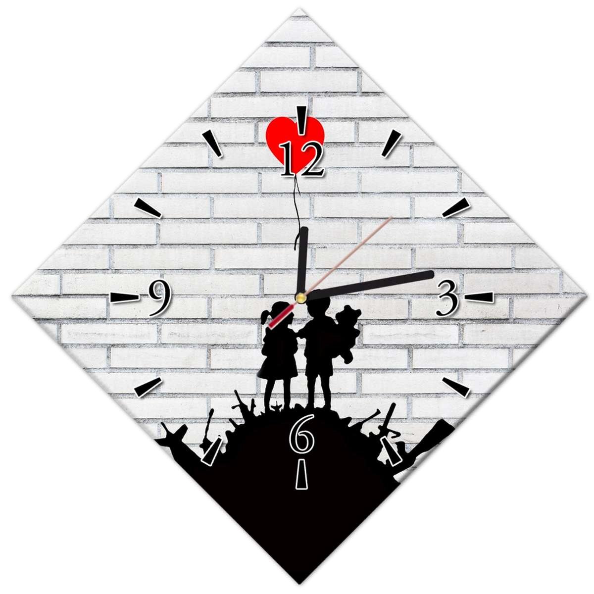 Zegar Banksy Sterta broni Balon, 42x42cm - ZeSmakiem | Sklep EMPIK.COM