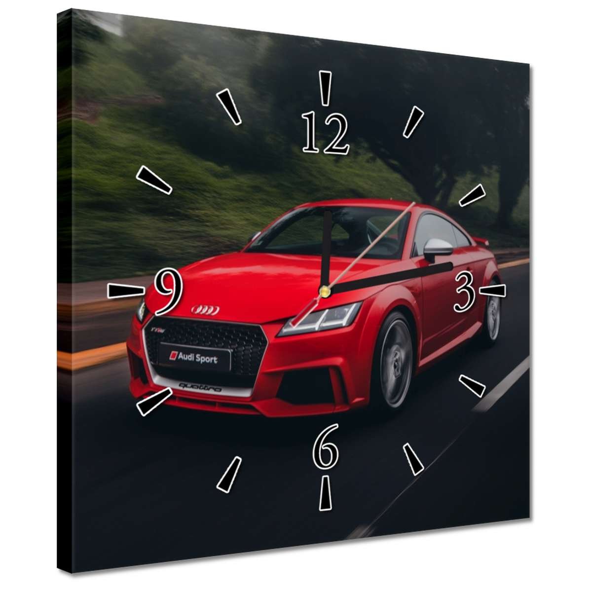 Zegar Czerwone Audi Samochód, 30x30cm - ZeSmakiem | Sklep EMPIK.COM