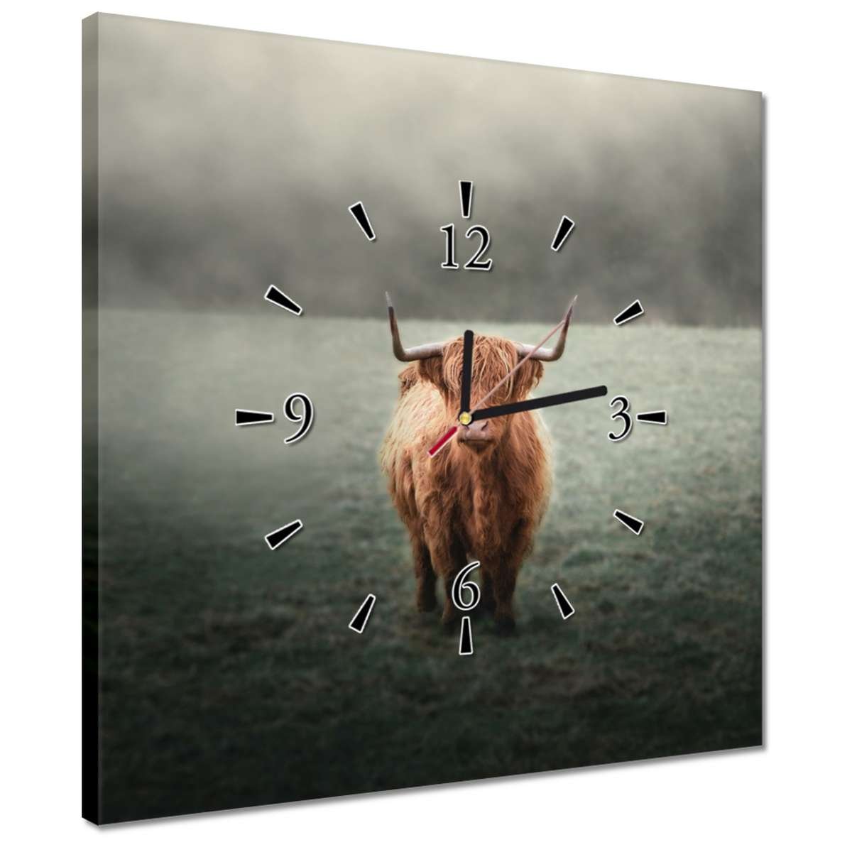 Zegar Jak z rogami Łąka górska, 40x40cm - ZeSmakiem | Sklep EMPIK.COM