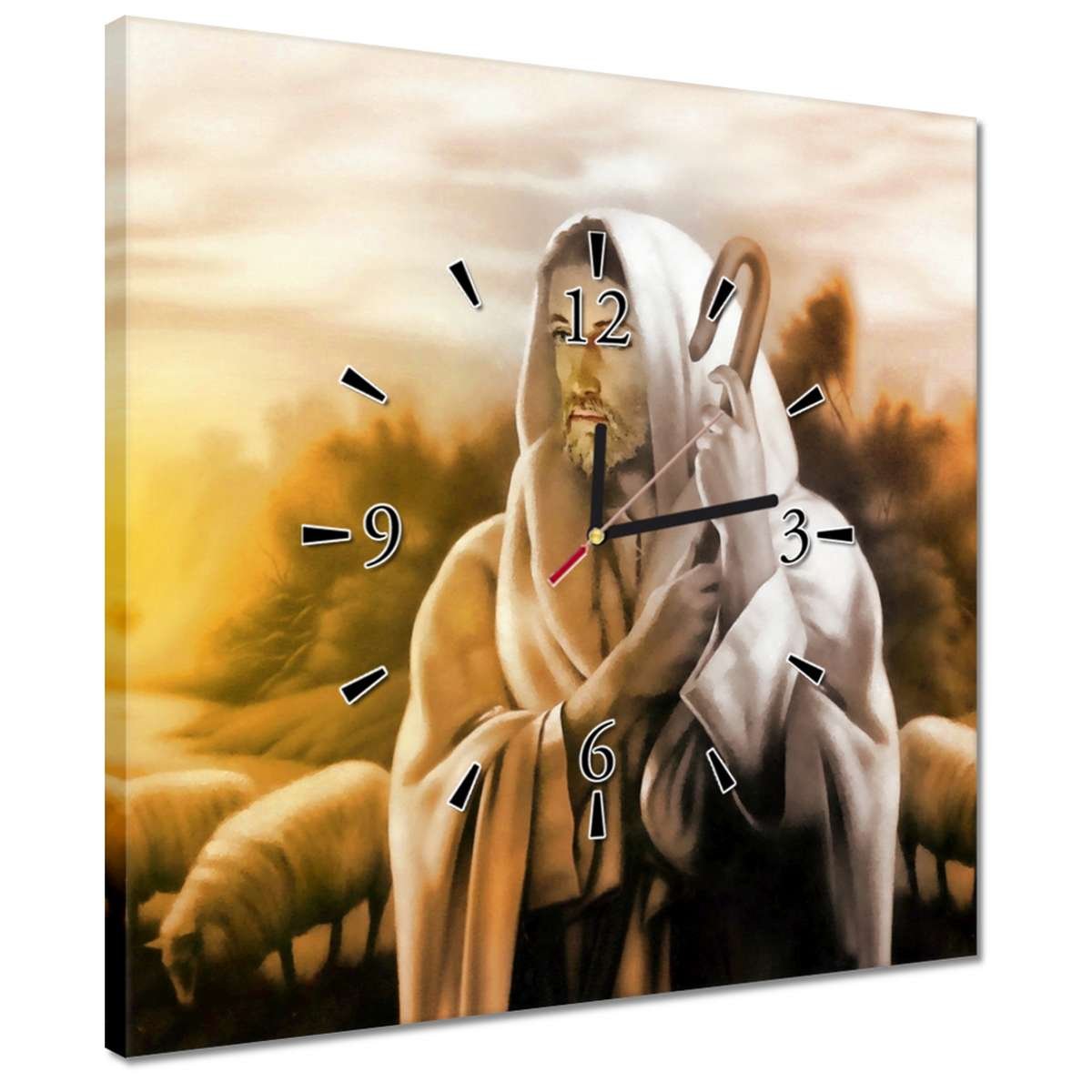 Zegar Jezus Dobry Pasterz, 40x40cm - ZeSmakiem | Sklep EMPIK.COM