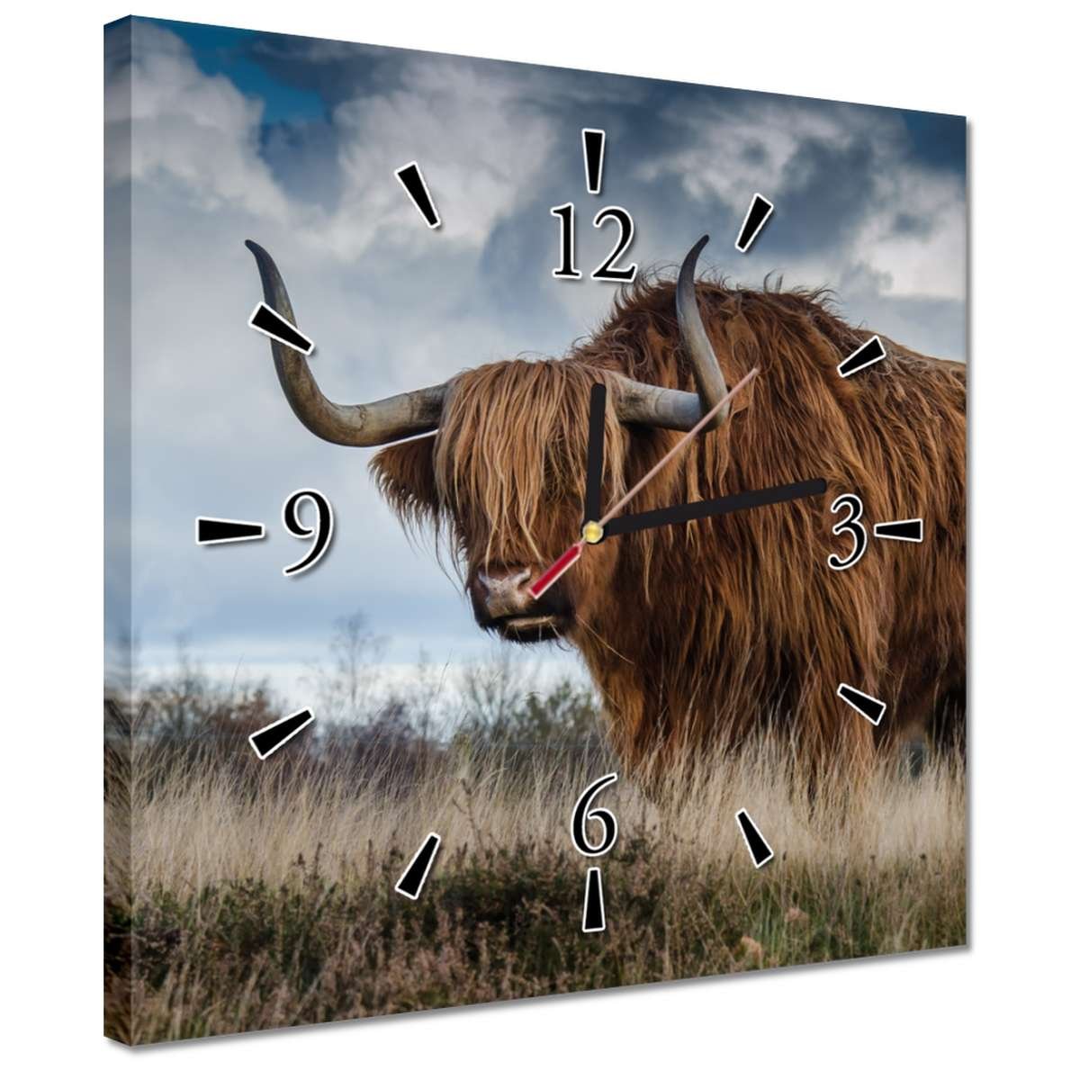 Zegar Krowa rasy wyżynnej Rogi, 30x30cm - ZeSmakiem | Sklep EMPIK.COM