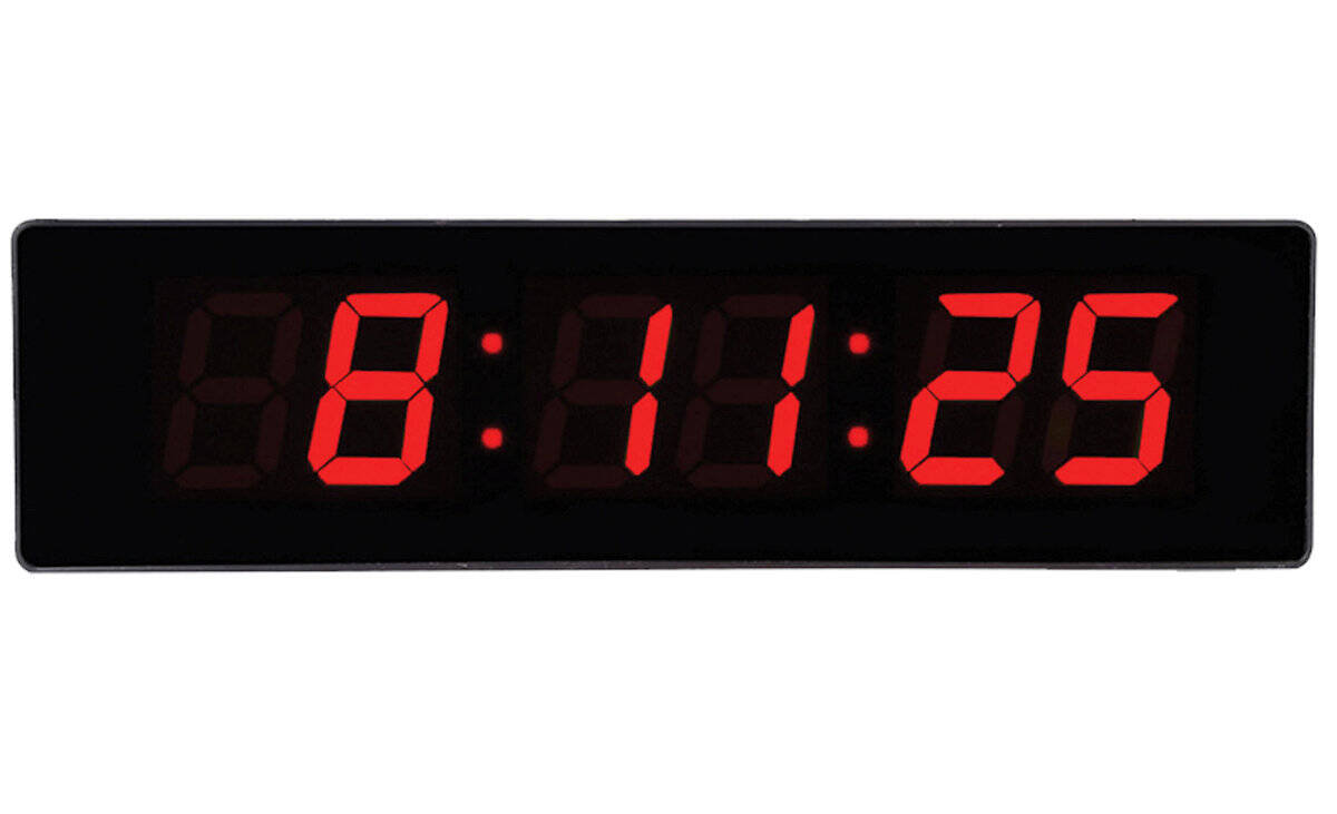 Zegar LED czerwony JVD DH4813.1 stoper timer, długość 49,5 cm, cyfry 7 ...