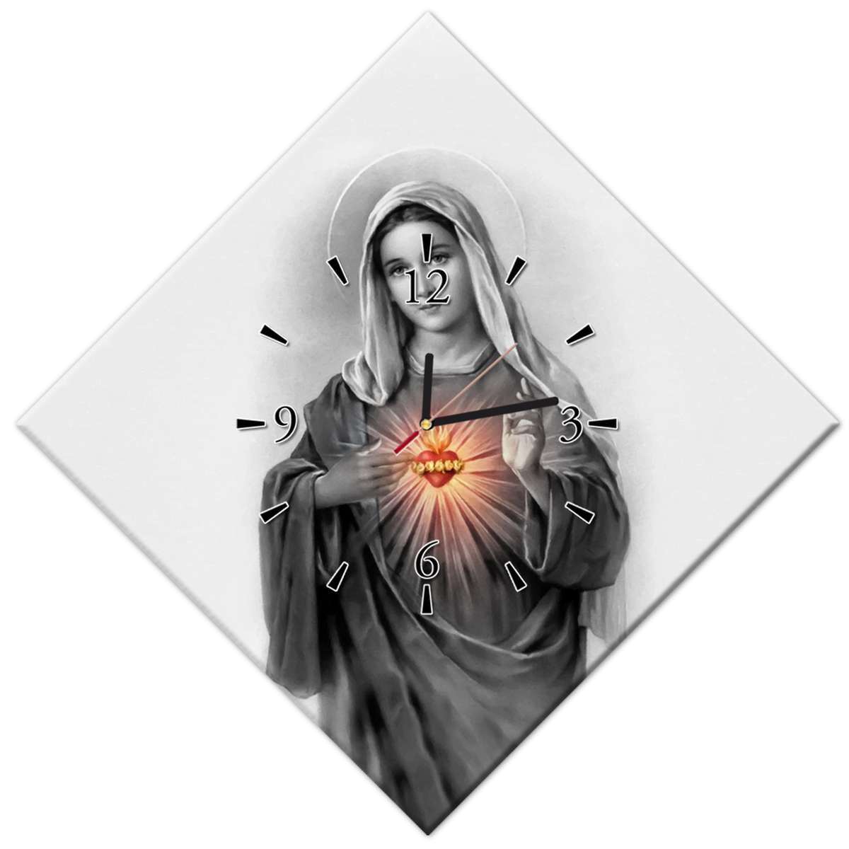 Zegar Maria Matka Boża, 56x56cm - ZeSmakiem | Sklep EMPIK.COM