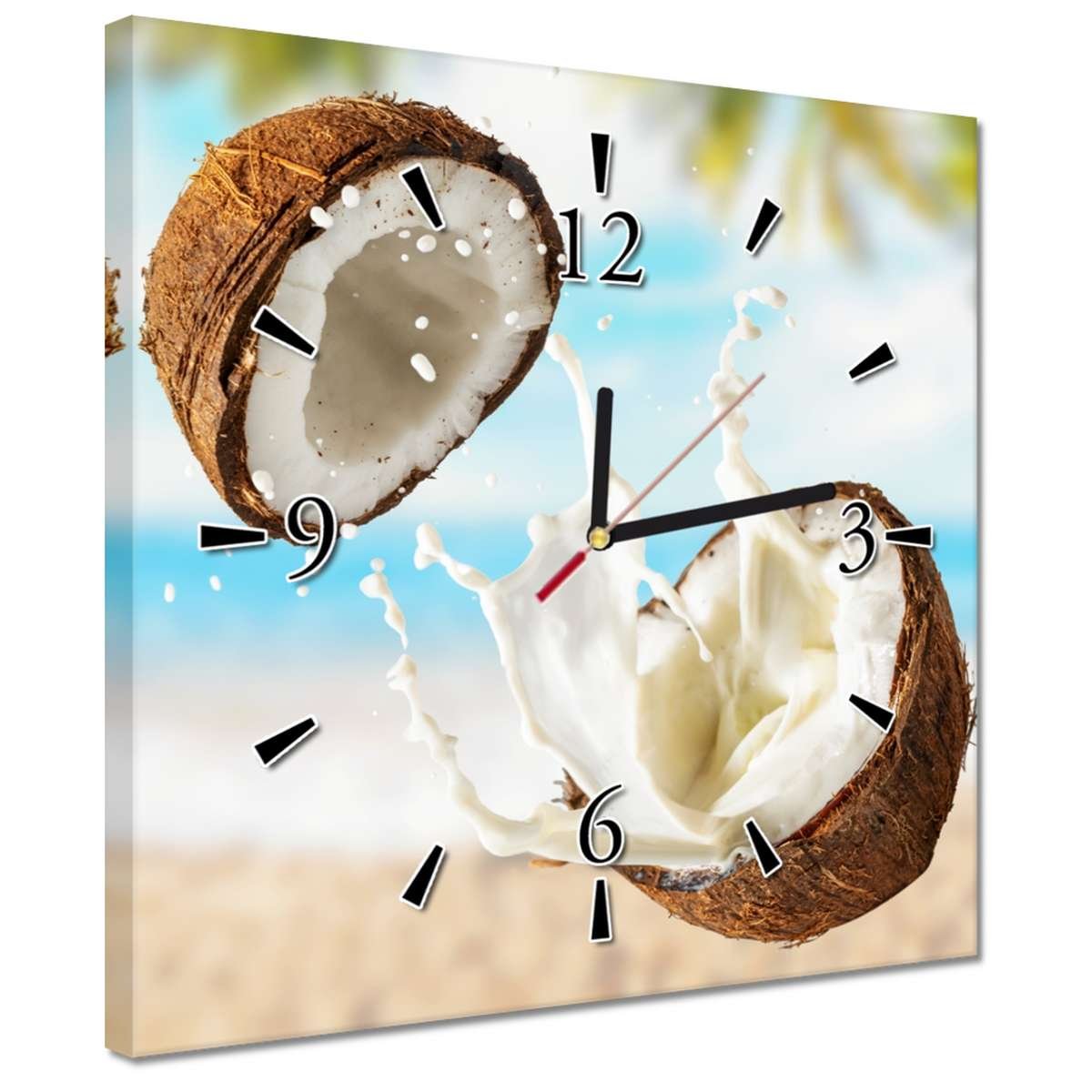 Zegar Mleczko kokosowe Kokosy, 30x30cm - Inna marka | Sklep EMPIK.COM