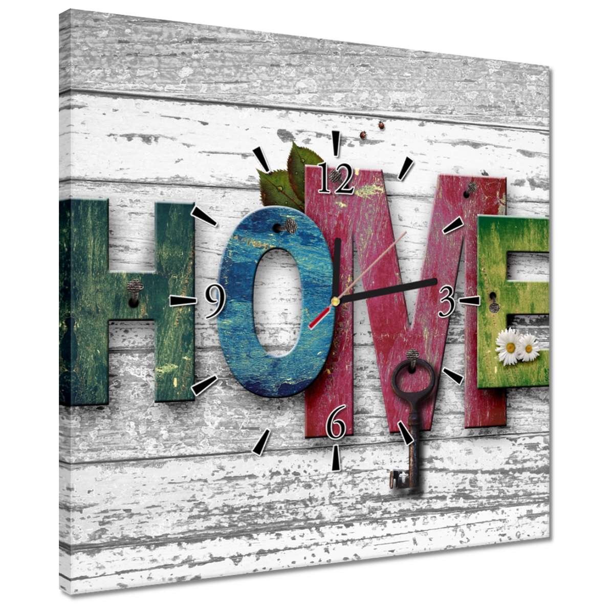 Zegar Napis HOME, 40x40cm - ZeSmakiem | Sklep EMPIK.COM