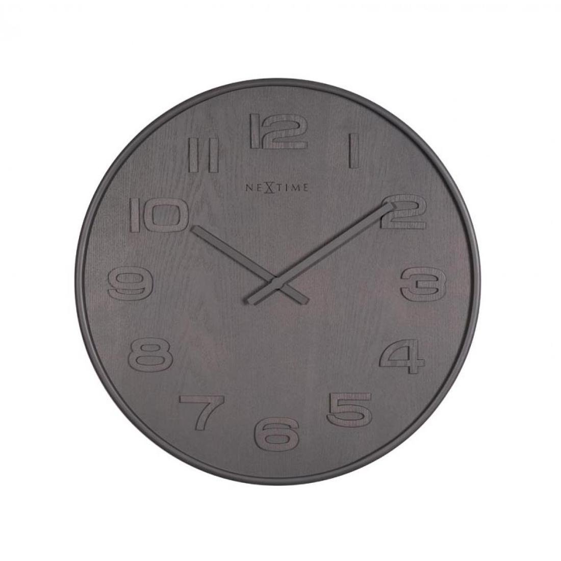 Zegar NEXTIME Wood Wood Medium, szary - Nextime | Sklep EMPIK.COM