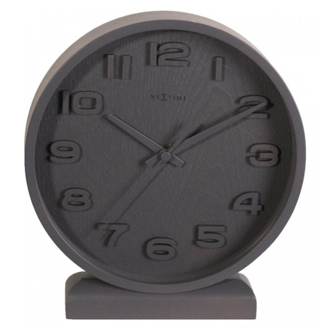 Zegar NEXTIME Wood Wood Small, szary - Nextime | Sklep EMPIK.COM
