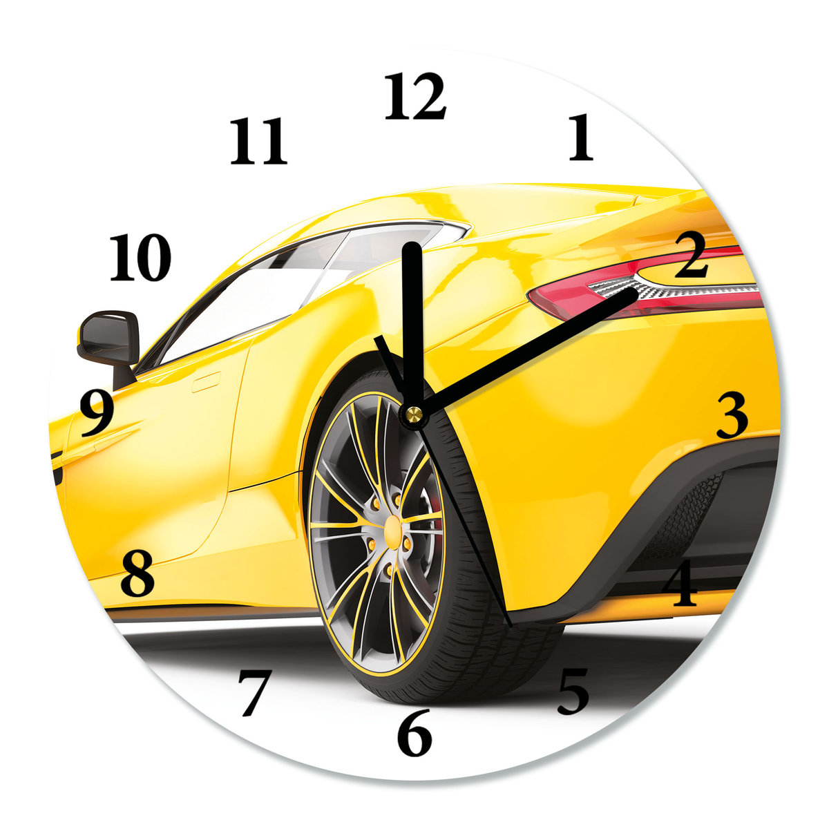 Zegar ścienny, cichy ZOLTE AUTO śr.30 - Cosy Planet | Sklep EMPIK.COM