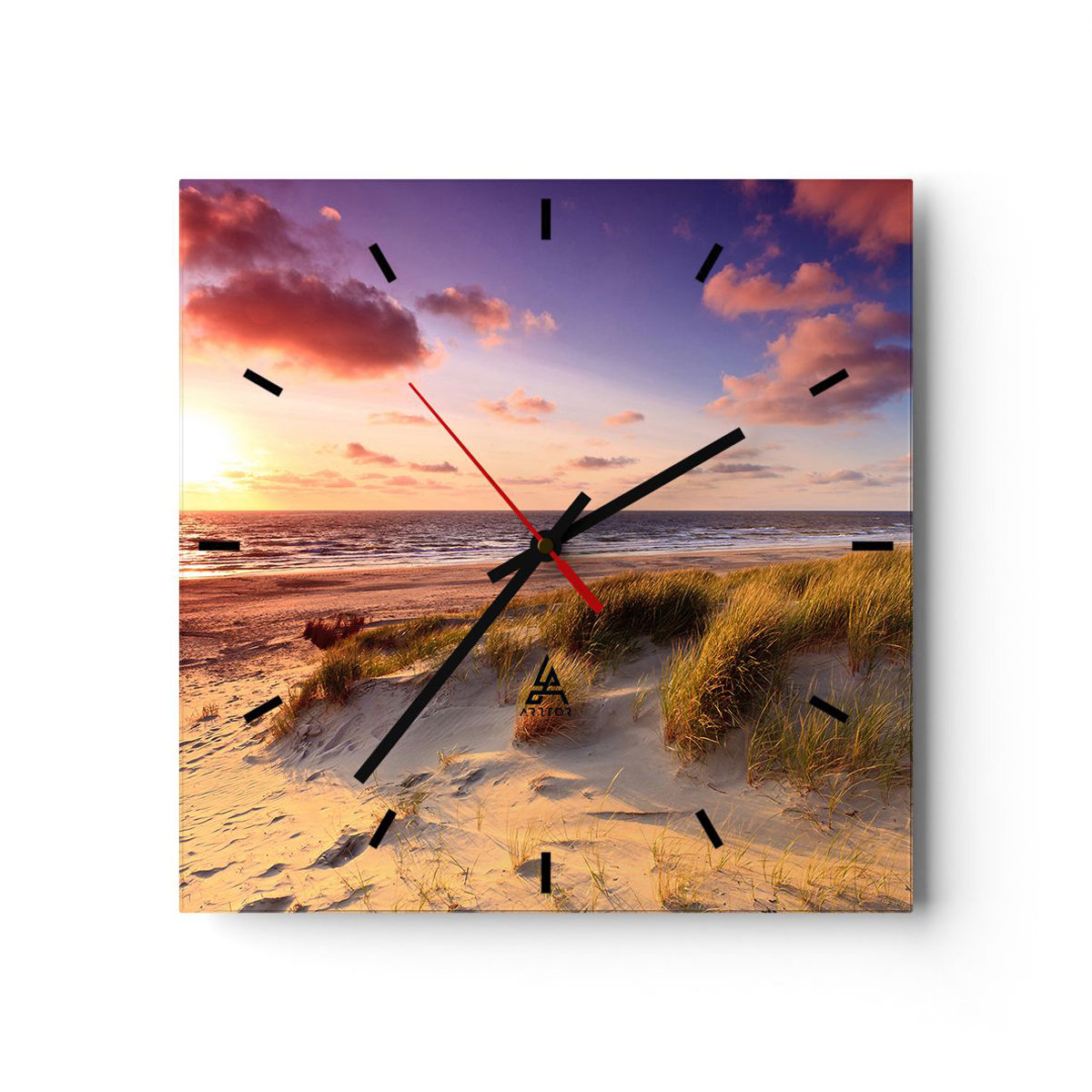 Zegar ścienny - Już latem pachnie powietrze - 30x30cm - Krajobraz Plaża ...