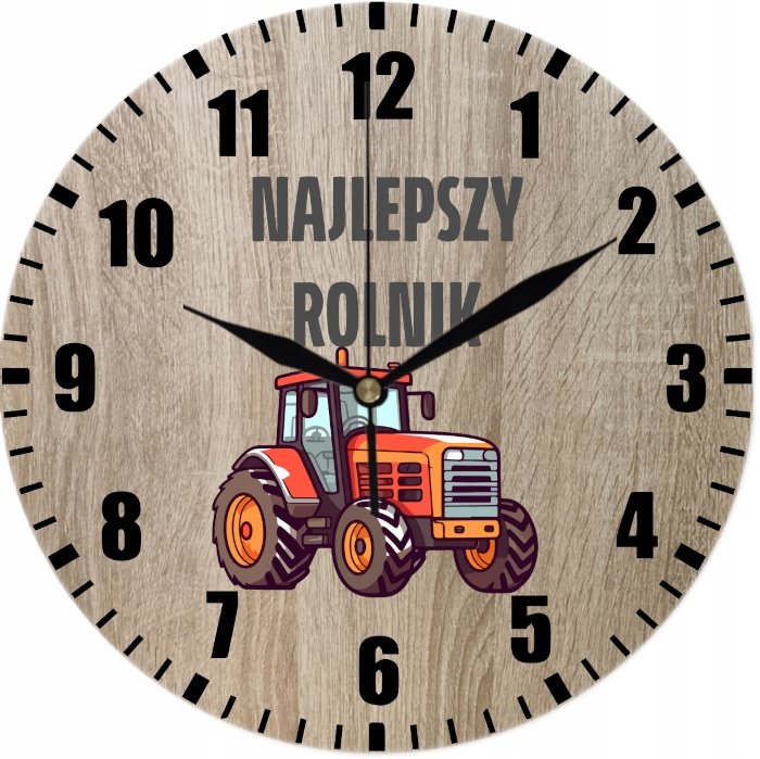 Zegar Ścienny Na Prezent Dla Rolnika Najlepszy Rolnik Traktor 35 Cm ...