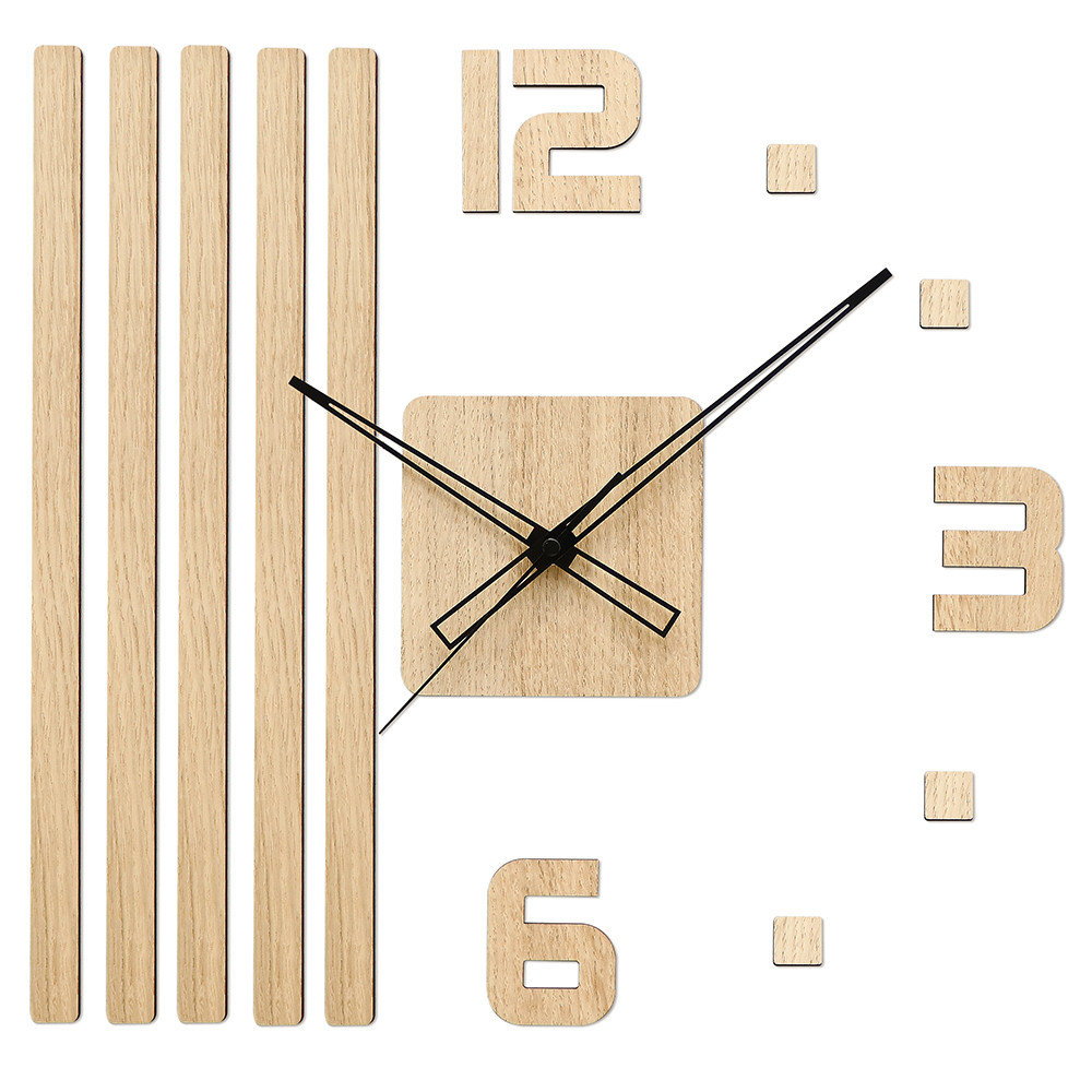 Zegar ścienny PRIM E07P.4521.51 naklejany na ścianę, szybę...brązowy ...