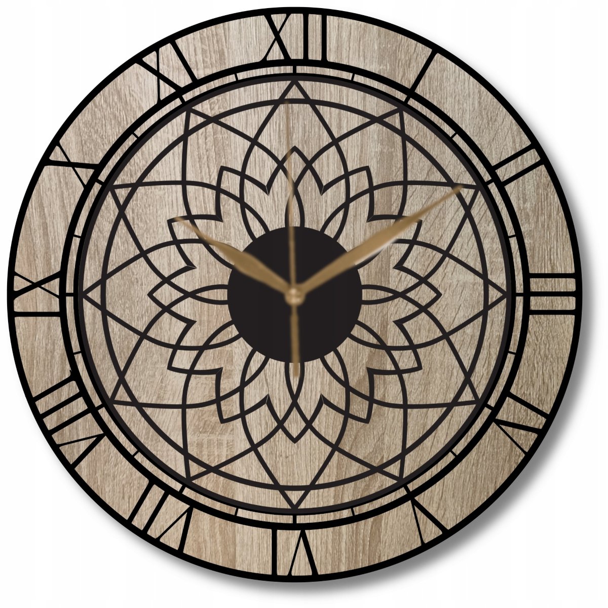 Zegar Ścienny Rzymskie Cyfry Drewniany Nowoczesny Zegar Loft 35 cm - Inna marka | Sklep EMPIK.COM