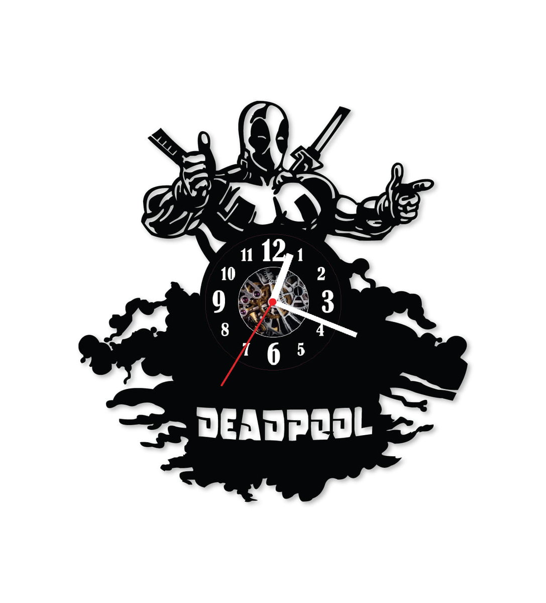 Zegar ścienny z płyty winylowej Deadpool 11.7 - HOME DRUK | Sklep EMPIK.COM