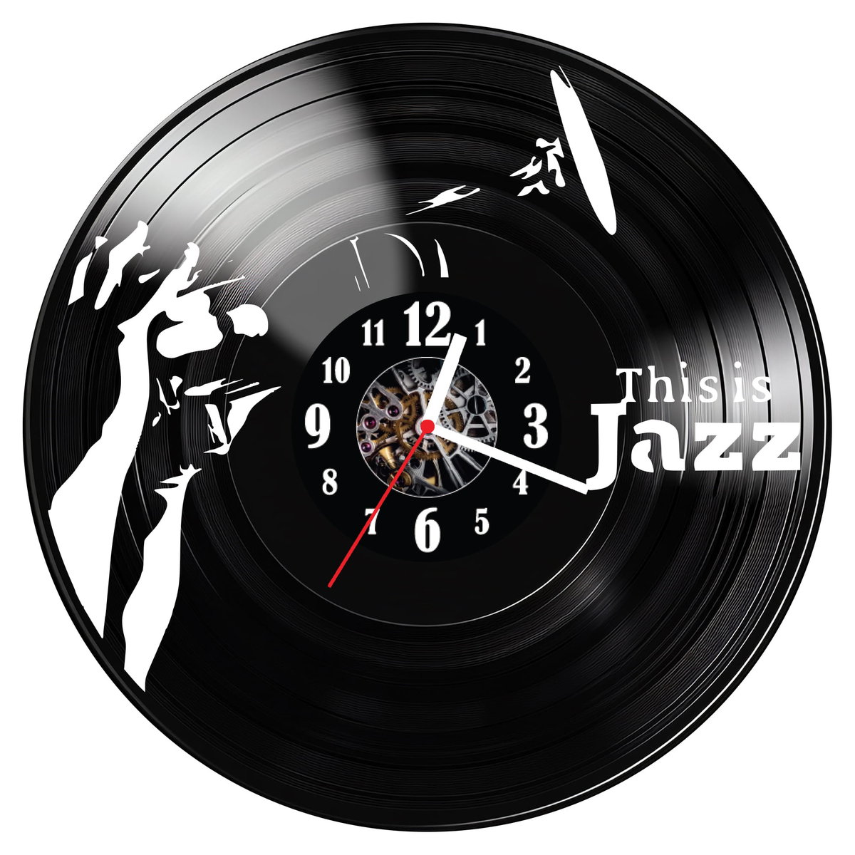 Zegar ścienny z płyty winylowej jazz 34.14 - HOME DRUK | Sklep EMPIK.COM