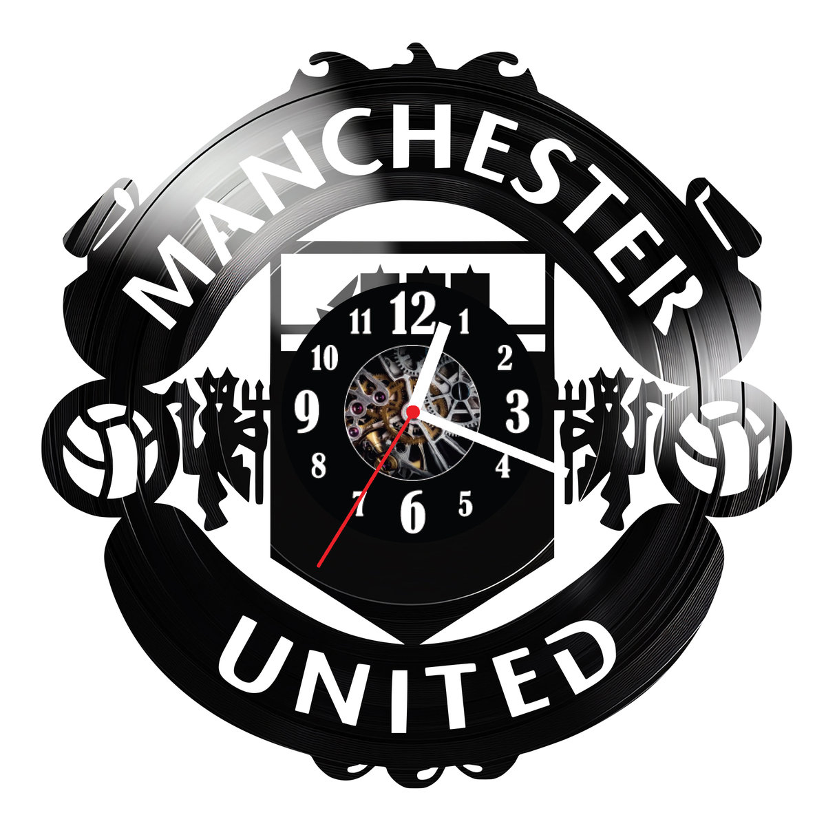 Zegar ścienny z płyty winylowej Manchester United 944.14 - HOME DRUK ...